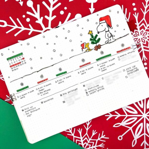 34 Stunning Christmas December Bullet Journal Ideas - The Planner Addict