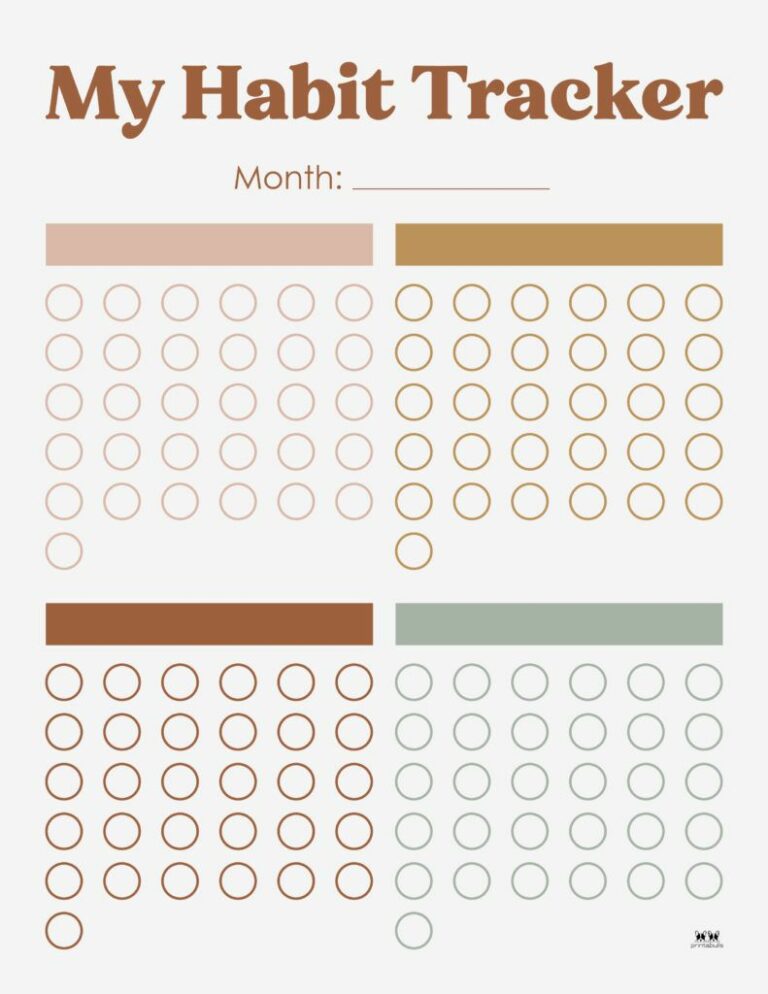 25 Habit Tracker Printables: Get Organized and Stay on Track for FREE ...
