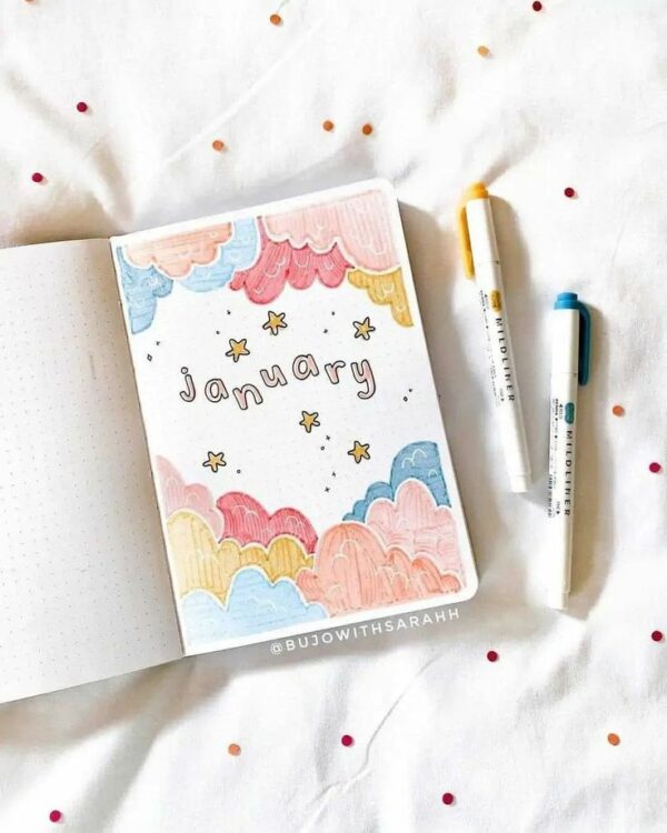 50+ Beautiful Bullet Journal Monthly Covers for 2024 - The Planner Addict