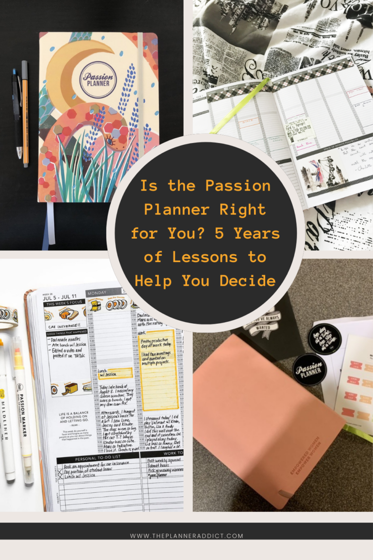 Is the Passion Planner Right for You? 5 Years of Lessons to Help You ...